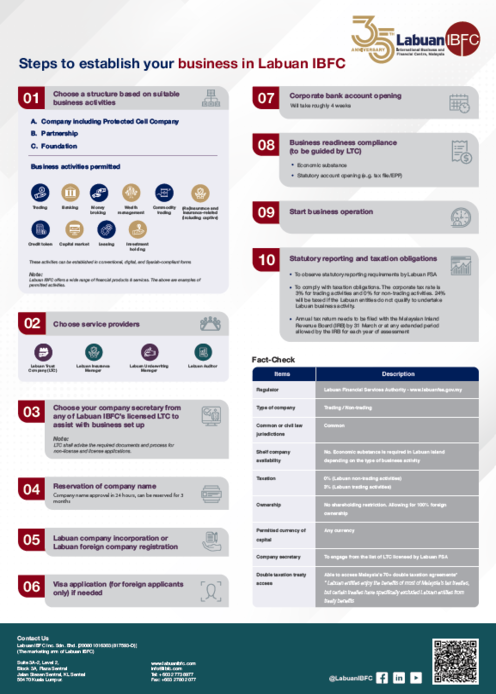 Steps to establish your business in Labuan IBFC - Infographics | Labuan ...